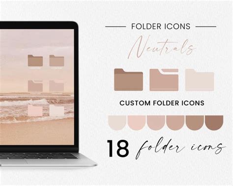 Nude Folder Icons For Mac Desktop Folder Icons Macbook Etsy