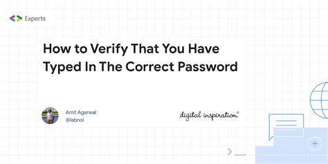 How To Verify That You Have Typed In The Correct Password