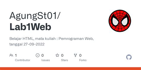 github agungst01 lab1web belajar html mata kuliah pemrograman web