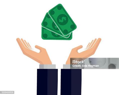 지폐 기호를 들고 사업가 흰색 배경에 윤곽 스타일 그림 모바일 컨셉 및 웹 디자인에 대한 송금 사인 벡터 그래픽 미국 지폐 통화에 대한 스톡 벡터 아트 및 기타 이미지