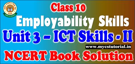 class 10 employability skills unit 2 self management skills ii ncert