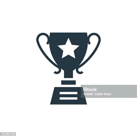 챔피언십 어워드 아이콘 웹 사이트 디자인 및 모바일 앱 개발 인쇄를 위한 글리프 챔피언십 어워드 아이콘 흰색에 고립 된 가득 찬 스포츠 글리프 아이콘 컬렉션에서 챔피언십 상