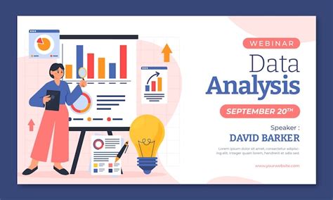 free vector hand drawn data analysis webinar