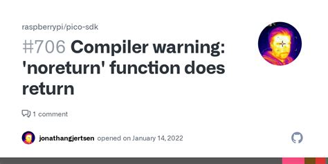 Compiler Warning Noreturn Function Does Return Issue Raspberrypi Pico Sdk GitHub
