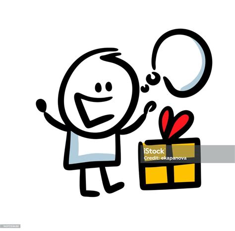 재미있는 작은 아이가 활과 크리스마스 선물 상자를 발견했습니다 공휴일에 대한 스톡 벡터 아트 및 기타 이미지 공휴일 귀여운 기포 Istock
