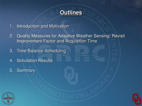 Ppt Scheduling For Adaptive Weather Sensing Using Phased Array Radar