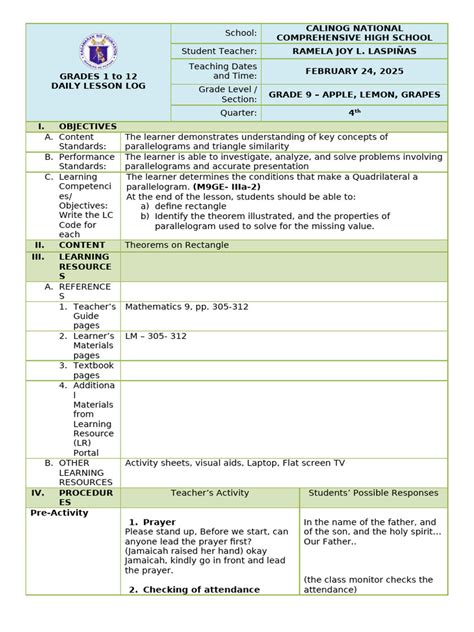 Day 3 Theorems On Rectangle Pdf Rectangle Perpendicular