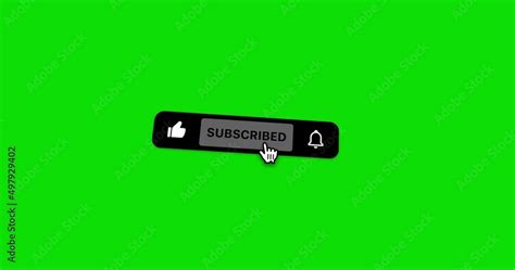 Simple Animation Of A Subscribe And Likes And Notification Button For