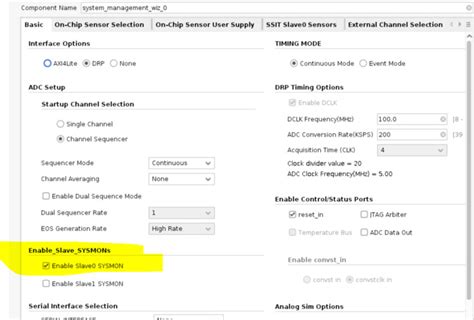 Re Issue In Generating System Management Wizard Ip