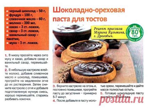 Шоколадно-ореховая паста для тостов | ЕДА: ДЕСЕРТ шоколад | Постила