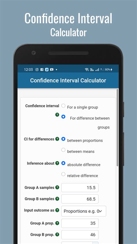 Confidence Interval Calculatoramazondeappstore For Android