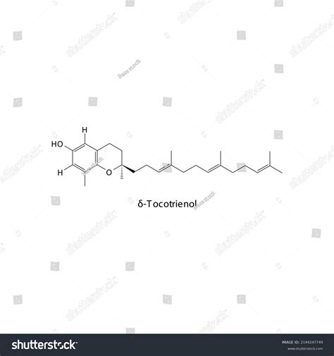 Delta Tocotrienol Skeletal Structure Molecular Formula Stock Vector Royalty Free 2144247749