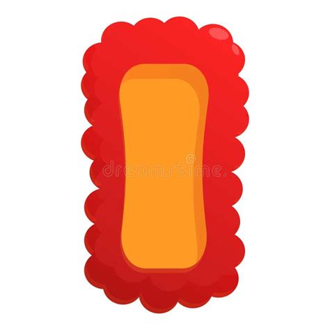 Delicious Orange Fruit Gummy Candy With Red Border Surrounded By White Background Stock Vector