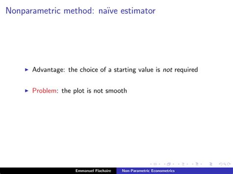 Non Parametric Econometrics By Emmanuel Flachaire Ppt