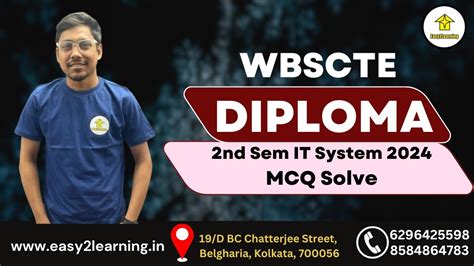 Diploma 2nd Sem It System 2024 Mcq Solve By Pritam Sir Easy2learning