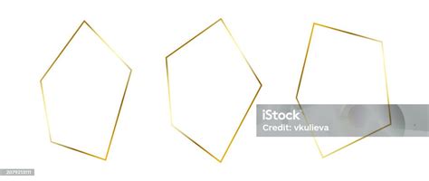 황금빛 얇은 프레임 세트 아르 데코 스타일의 금박 기하학적 테두리 얇은 선형 불규칙한 사각형 컬렉션 노랗게 빛나는 반짝이는 보더 요소 팩 사진 간부 장식에 대 한 벡터 번들