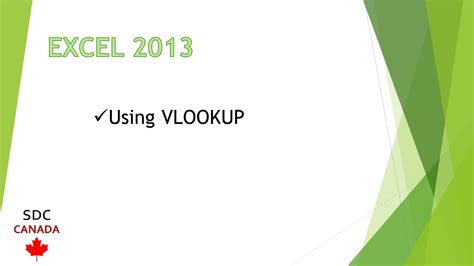 Microsoft Excel 2013 Training Using Vlookup Youtube