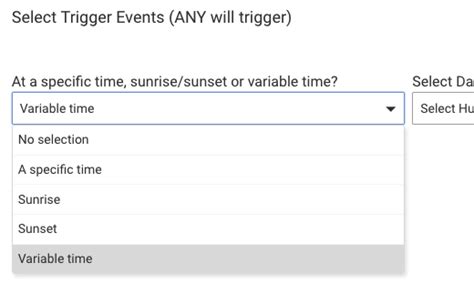 unable to set trigger as variable time apps hubitat