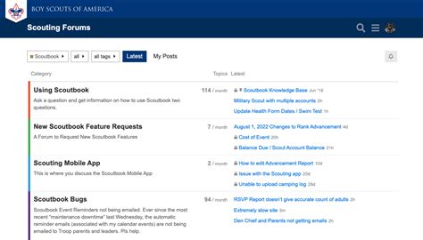 New Topic Button Missing From Scoutbook My Scouting Tools Scouting Forums