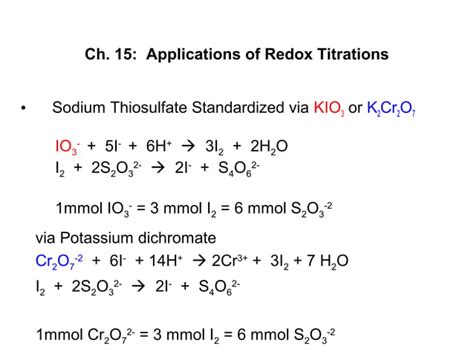 Oxidation Reduction Titrations Ppt