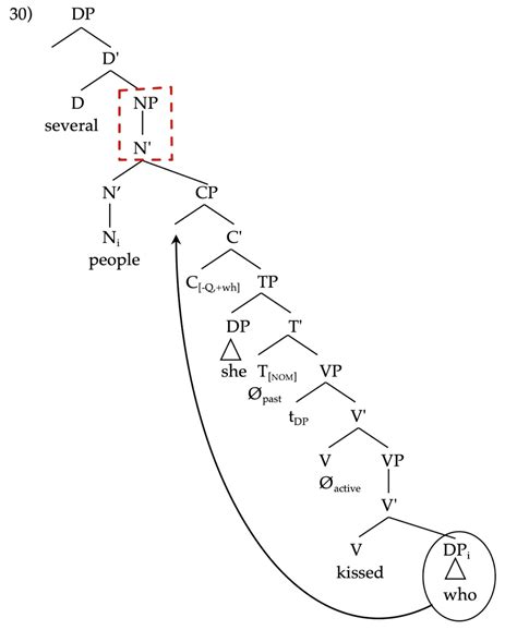 syntax under the dp hypothesis does anything ever go in the spec of