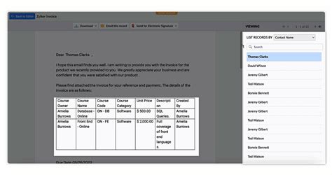 bigin and zoho writer merge templates