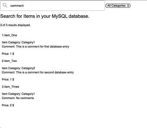 Search Your Server Side Mysql Database From Nodejs Website By