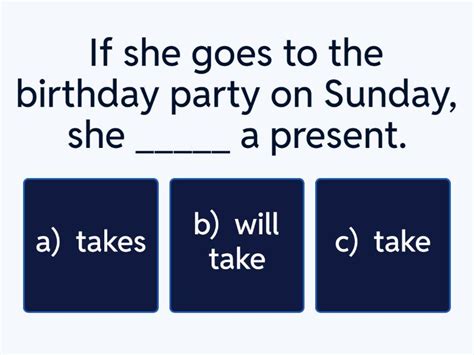 First Conditionals Quiz