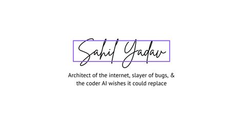 Sahil Yadav Software Engineer Sahil Y