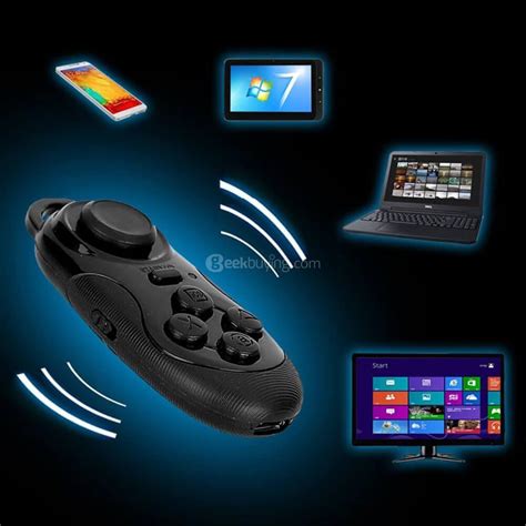 Multi Function Wireless Bluetooth Selfie Remote Controller Black