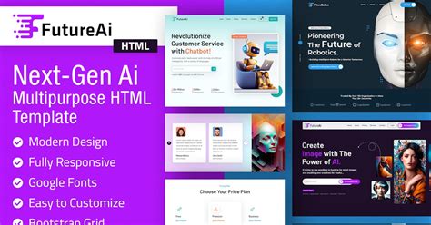 Future Ai Robotics Multipurpose Html Template Site Templates Ft Robotics And Intelligence