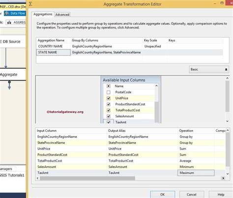Ssis Aggregate Transformation Basic And Advanced Mode