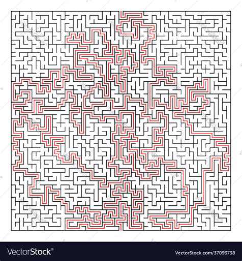 Maze Labyrinth Puzzle Game Riddle Brain Teaser Vector Image