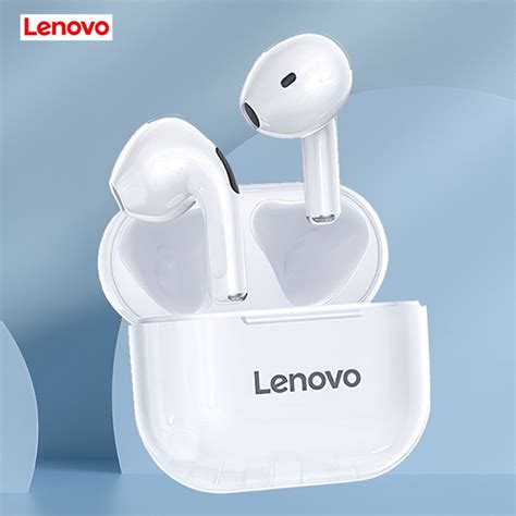 Lenovo Lp Bluetooth Earphone Mini Wireless Earbuds With Microphonelenovo Earbuds Shopee Malaysia