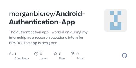 Github Morganbiereyandroid Authentication App The Authentication App I Worked On During My