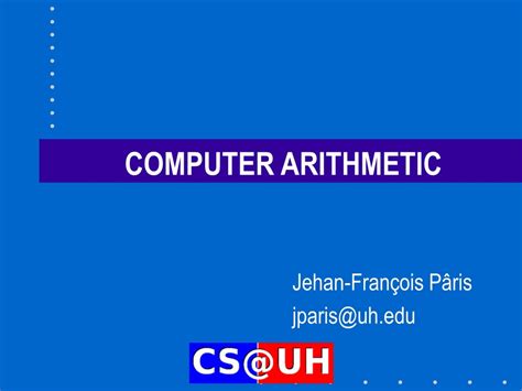 PPT COMPUTER ARITHMETIC PowerPoint Presentation Free Download ID