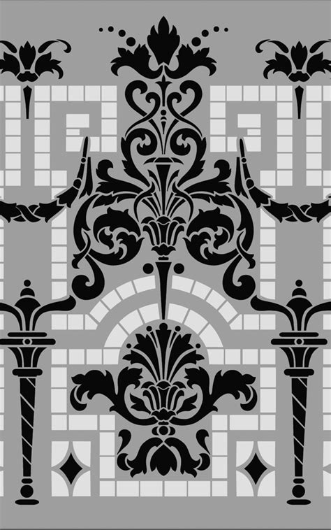 1 Fr16 Classical Border Stencil Library