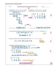 Polynomial Expressions And Functions Practice Test Pdf Practice Test Polynomials PC