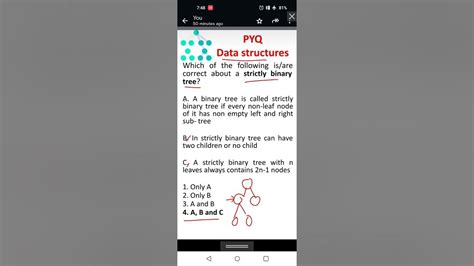 Strictly Binary Tree Ugc Net Cs Tnset Pg Trb Computer Science Pgtrb Trbcs Youtube