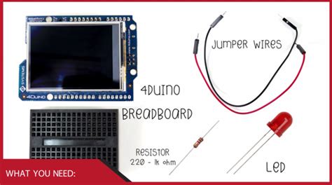 4duino led control using touch button 4 steps instructables