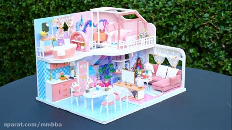 کاردستی هنری ساخت خانه مینیاتوری عروسکی با ۴ اتاق