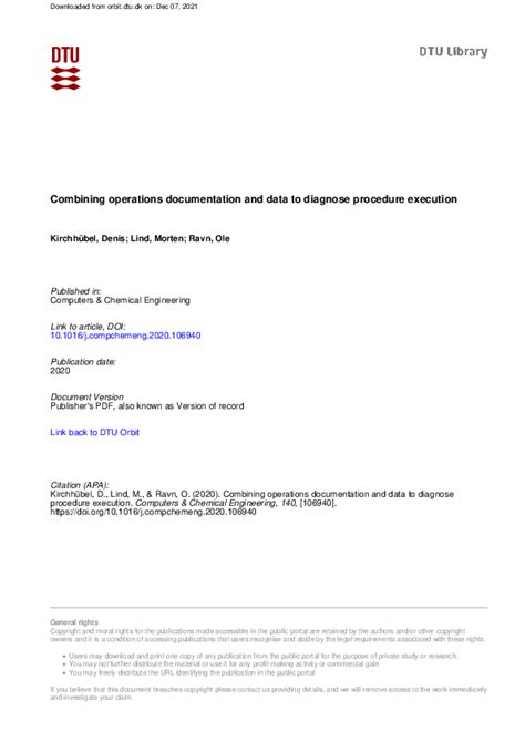 pdf combining operations documentation and data to diagnose procedure