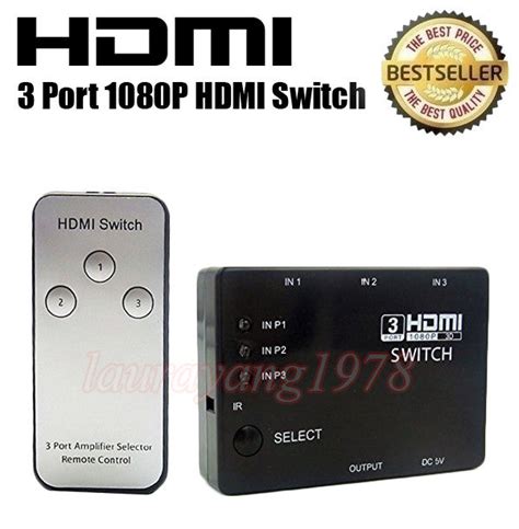 3 port hdmi switch hub with remote control sk i t solutions