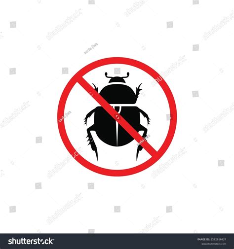 No Bug Symbol No Insect Symbol Stock Vector Royalty Free 2222616927