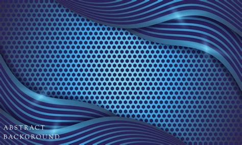 Abstract Dark Wavy Blue With Hexagon Background 11395229 Vector Art At Vecteezy
