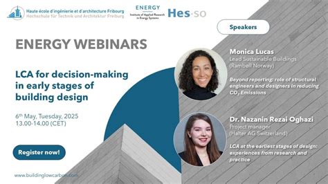 Webinar On Early Stage Decision Making Using Lca In Building Design Smart Living Lab