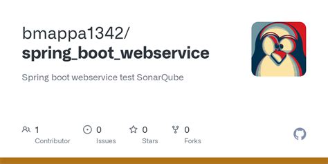GitHub Bmappa1342 Spring Boot Webservice Spring Boot Webservice Test SonarQube