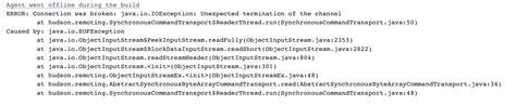 Jenkins Agent Went Offline During The Build Stack Overflow