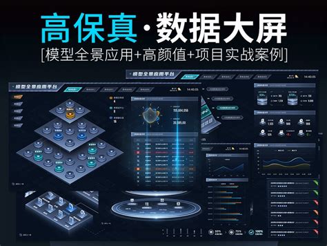 模型全景应用平台可视化大屏常用布局可视化模板框架大屏页面排版数据大屏案例高保真