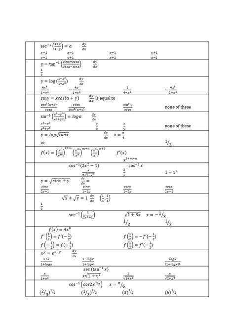 Xii Math Differentiation Pdf Functions And Mappings Mathematical Physics